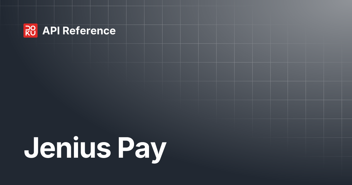 Jenius Pay | API Reference
