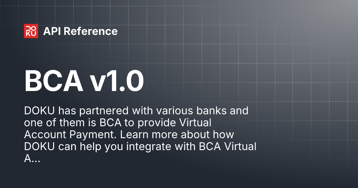 BCA v1.0 | API Reference